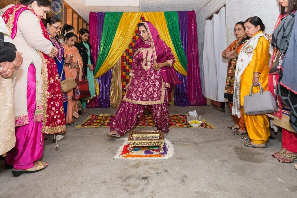 Traditional Indian Maiya and Choora ceremony