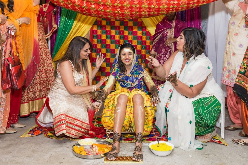 Traditional Indian Maiya and Choora ceremony